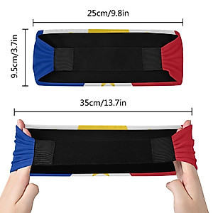 Unisex Workout Headbands Philippine-Flag-Proud Elastic Yoga Sweatband Stretchy Sports Hairband