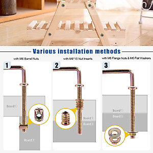 Glarks 253Pcs M6 Baby Bed Crib Screws Hardware Replacement Kit, M6x30/40/50/60/70/80MM Hex Socket Cap Screws with Nuts Washers and Tools for Chair Table Cabinets Furniture