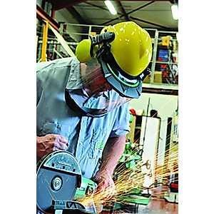 MSA 10115730 V-Gard Frame - General Purpose Applications, Fits Cap-Style Hard Hats, Black, High Density Polyethylene (HDPE), Includes Replaceable Debris Control Attachment, Durable & Reusable