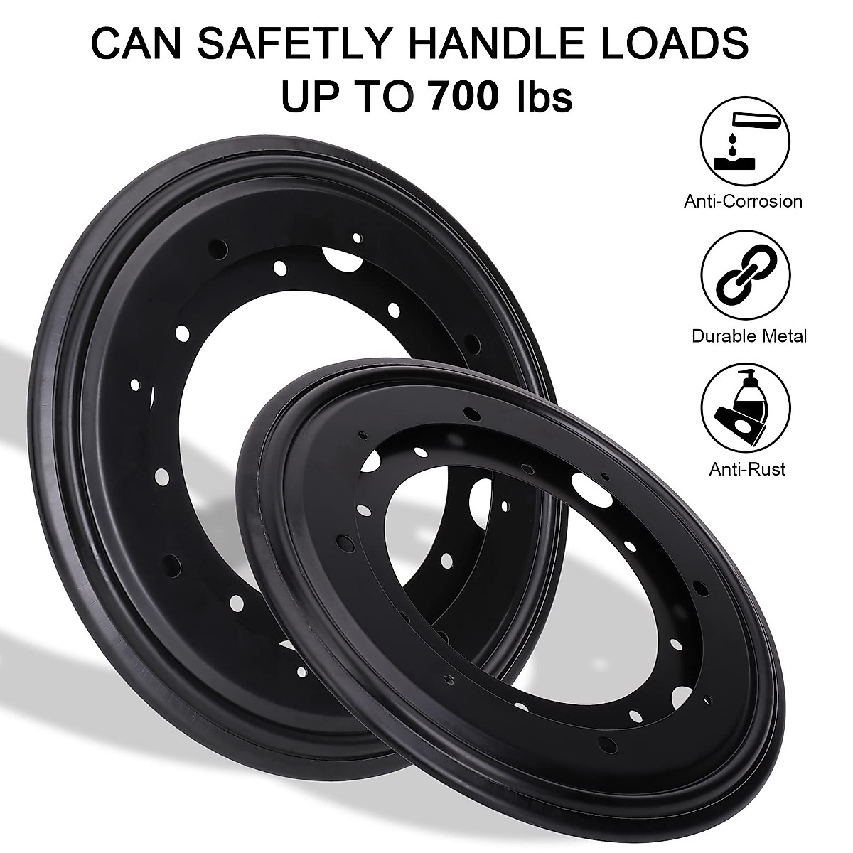 3Pack 8 Inch Lazy Susan Hardware 5/16”Thick Heavy Duty Lazy Susan Turntable Rotating Ball Bearing Plate 700lbs Capacity Lazy Susan Swivel Base Plate for Serving Trays, Kitchen Cabinet, Craft