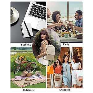 Laptop Backpack Women Teacher Backpack Work Computer Backpack with Laptop Compartment College Waterproof Anti Theft Backpack Casual Daypack Business Travel Backpack for Women Carry On Bag Khaki