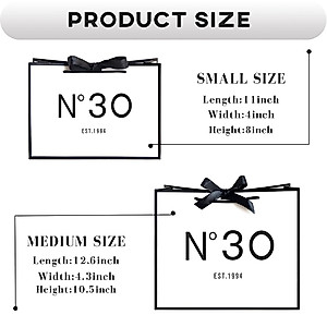 QLSKO 30th Birthday Keepsake Gift Paper Bag for Her-N°30 EST.1994 Thirty Anniversary Party Present Shopping Tote Bags Women 30 Year Old Decorations Idea (Small, 1994 30th)