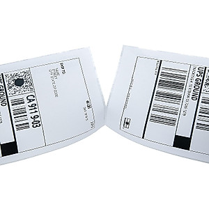 L LIKED 4000 Labels Fanfold 4" x 6" Direct Thermal Labels, with Perforated line for Thermal Printers - Compatible Zebra & Rollo Printer (4" x 6" - 4000 Labels)