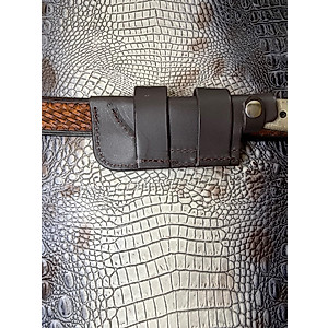 Carl Thomas Leathers Custom Made Horizontal Knife Sheath Made to Fit ONLY The Ontario Rat 3 or Esse 3 Knife. Can be Worn on Either Side. Knife NOT Include.