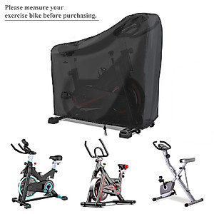 Rilime Exercise Bike Cover,Upright Cycling Peloton Cover Stationary Bike Covers Outdoor Storage Waterproof Dustproof Bicycle Cover Ideal for Indoor & Outdoor Fitness