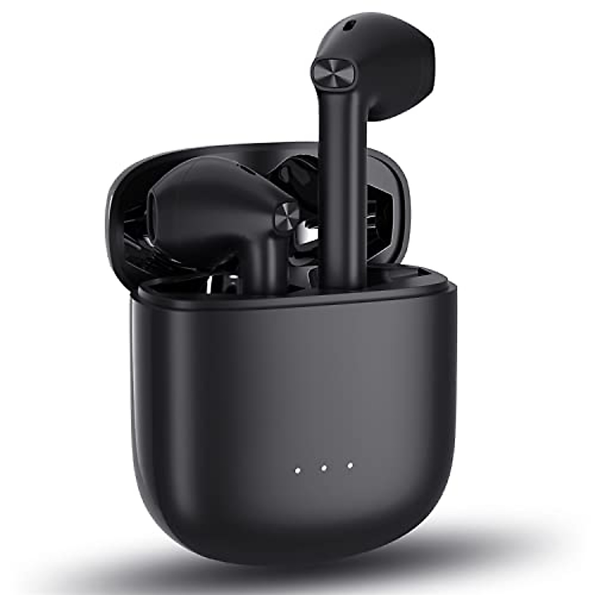 Ear Buds Wireless Earbuds, Bluetooth Earphones Clear Call with Charging Case, Bluetooth 5.3 Earbuds Deep Bass Built-in Mic, IPX5 Waterproof Headphones, 30 Hrs Compatible with iPhone & Android Black