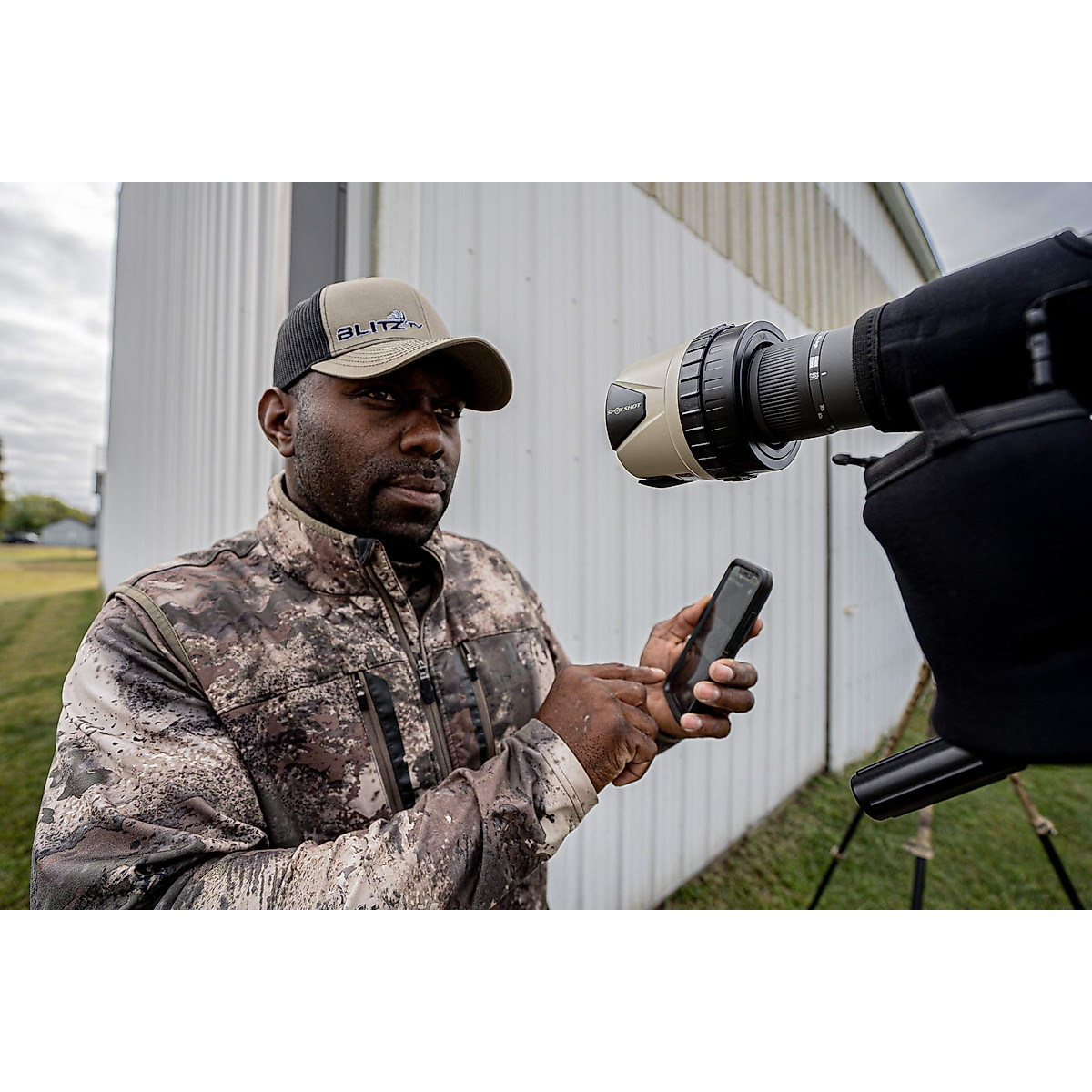 HME Spot Shot Shooting Universal Adjustable Wireless Live Streaming HD Video Wi-Fi Spotting Scope Camera | Carry Pouch Included