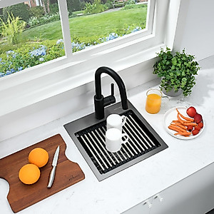 24 Inch Undermount Kitchen Sink, 24x19 Stainless Steel Undermount Workstation Sink 16 Gauge Single Bowl 10 Inch Deep Undermount Sink with Accessories