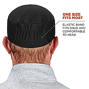 Ergodyne unisex adult 3-pk Cap, Black, One Size US