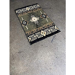 YHSF South West Native American Area Rug C318 (Sage Green, 2 Feet x 3 Feet 4 Inches)