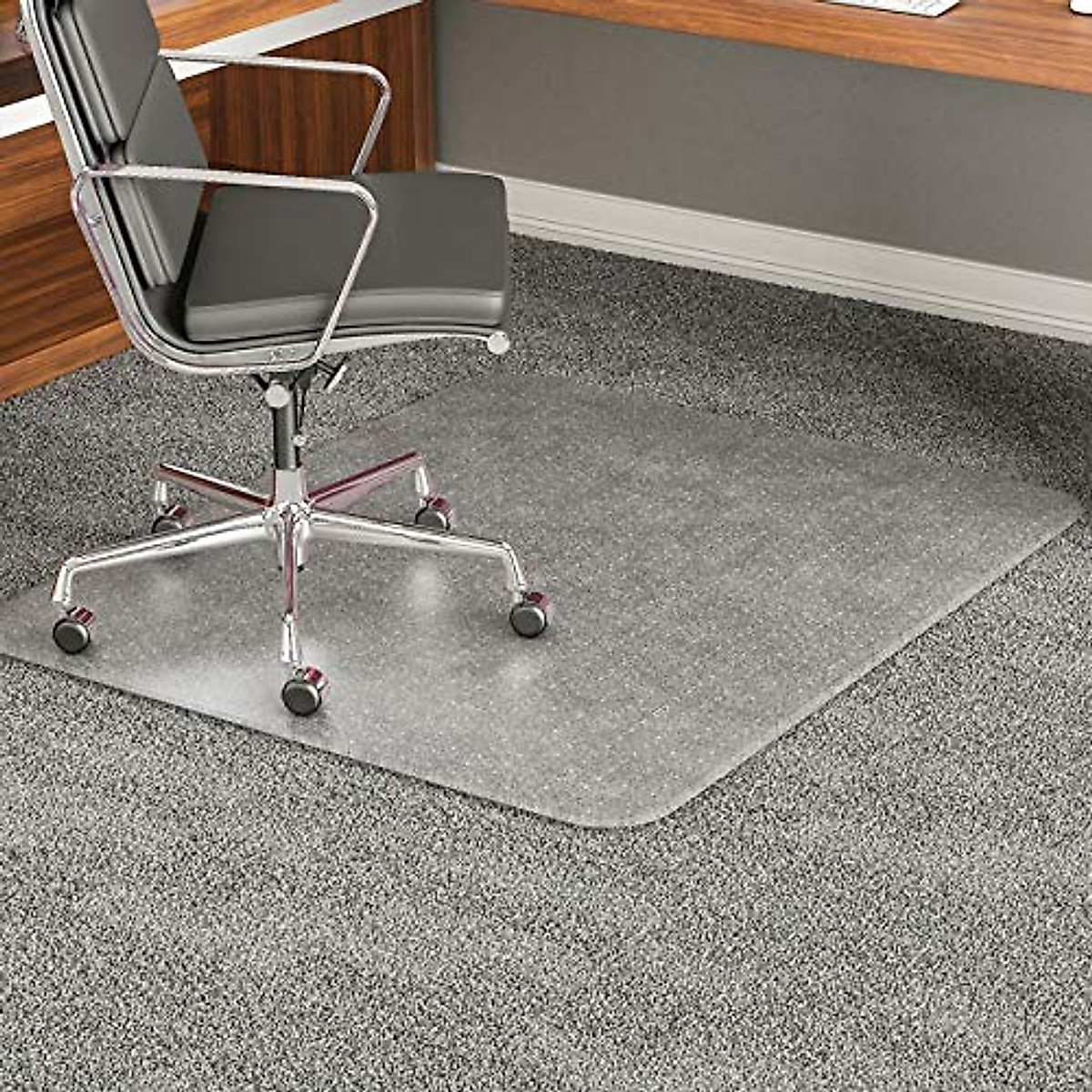 deflecto 60 x 60 Clear ExecuMat Intense All Day Use Chair Mat for High Pile Carpet