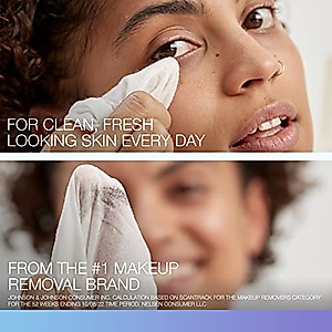 Neutrogena Day & Night Wipes, Makeup Remover Face Cleansing Towelettes & Night Calming Facial Cloths, 100% Plant Based Fibers Wipe Away Dirt, Alcohol-Free, 3 Packs of 25 ct, 75 ct