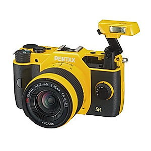 Pentax Q7 12.4MP Mirrorless Digital Camera with 02 Standard Zoom 5-15mm f2.8-4.5 and 06 Telephoto Zoom 15-45mm f2.8 Lenses (Yellow)