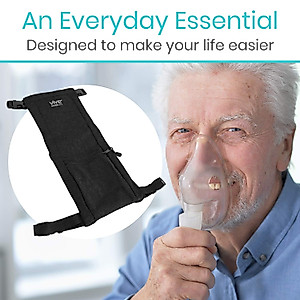 Vive Oxygen Tank Holder for Wheelchair - Portable Medical Cylinder Backpack for Travel - Carrier Accessories Bag for Walker, Rollator, Scooter - Case Fits Canister Sizes M2, M4, M6, M9, C, D, E