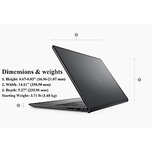 DELL Newest Inspiron 15 Business Laptop, 15.6" Full HD LED, AMD Ryzen 5 5500U,16G RAM,1TB SSD.,Webcam, WiFi, Win 11 Pro, SD Card Reader, Long Battery Life, Carbon Black