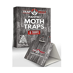 8 Pack Pantry Moth Traps- Safe and Effective for Food and Cupboard- Glue Traps with Pheromones for Pantry Moths