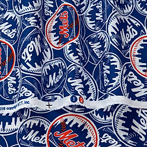 MLB New York Mets Cotton Broadcloth, Fabric by the Yard