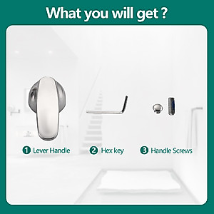 RAINREVIVE Repalcement Shower Handle, Compatible for 1300/1400 Series Tub Faucet for Delta, H79 Single Metal Lever Handle Kit, Brushed Nickel