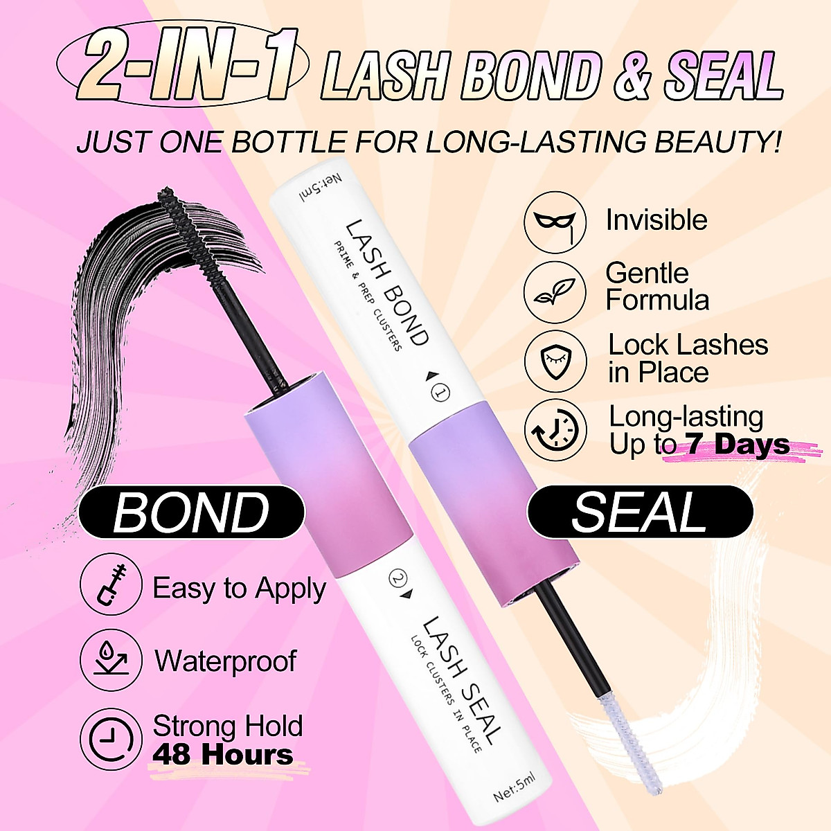 ALICE Lash Extension Kit 140PCS Individual Lashes Kit Fluffy Wispy Lash Clusters DIY Eyelash Extensions with Lash Bond and Seal Strong Hold 10-16MM