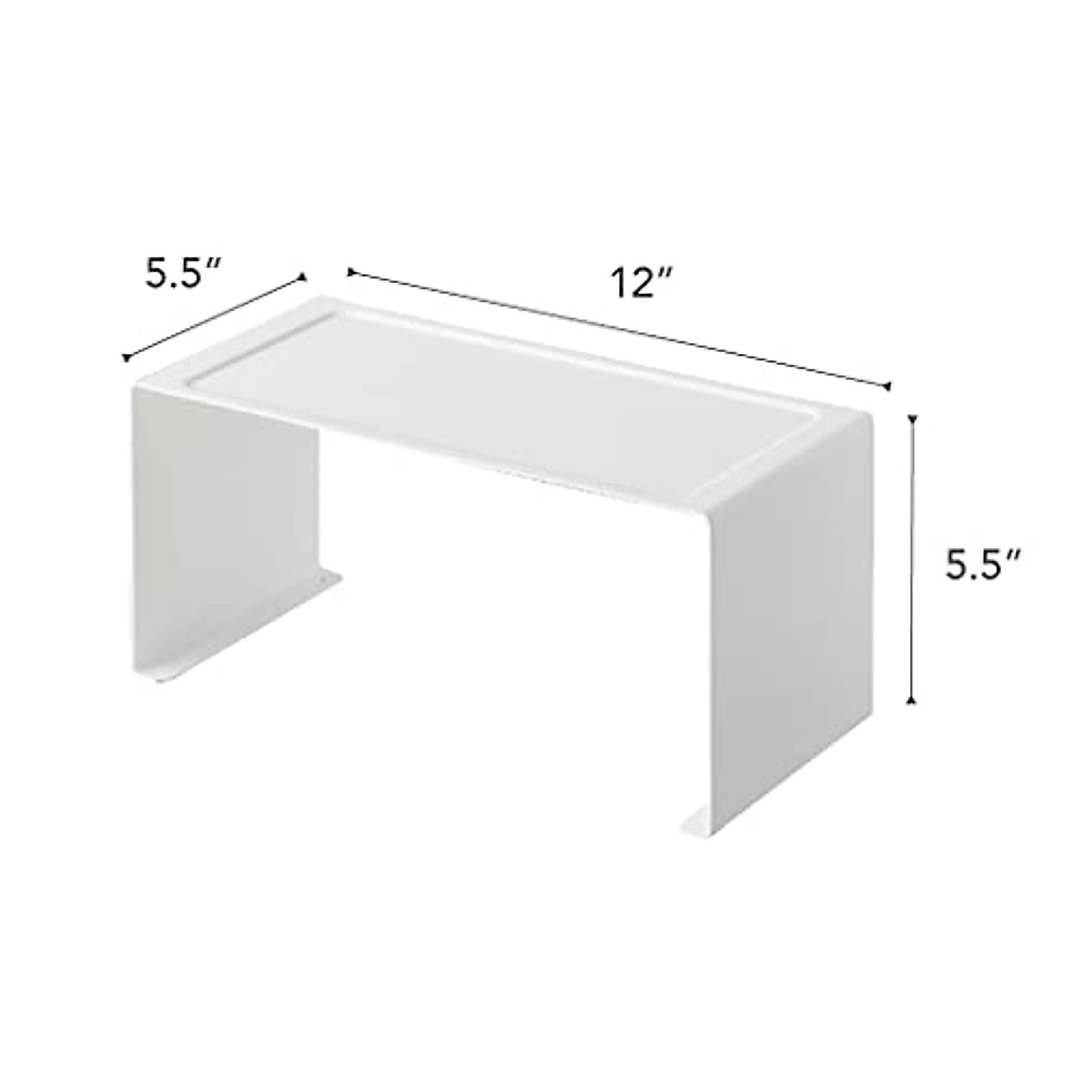 Yamazaki Home Tower Stackable Alloy Steel Kitchen Rack – Storage Organizer Counter Shelf White Small