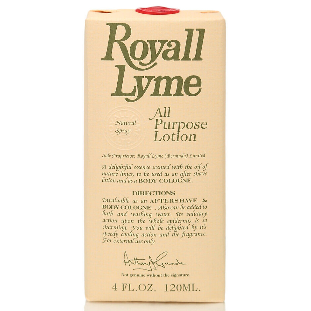 Royall Lyme All Purpose Lotion for Men Body Cologne Spray/After Shave Lotion, 4 Ounce