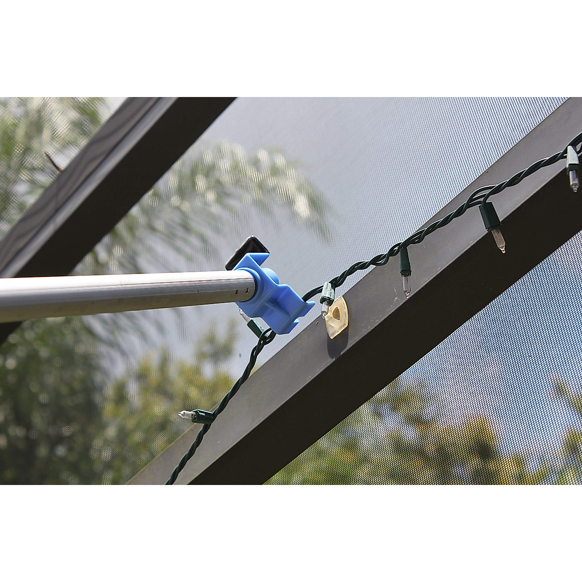 SMART REACHER Extension Pole Hook Attachment-Open/Close Plantation Shutter Louvers-Window Blinds/Shades-Ceiling Fan Pull Cord/Bead Chain-AC Vent-Hang String Lights-Baskets-Feeders-(Pole Not Included)
