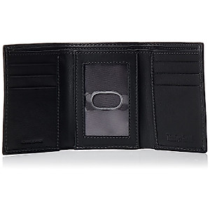 Timberland mens Exclusive Blix Fine Leather Trifold Wallet, Black, One Size US