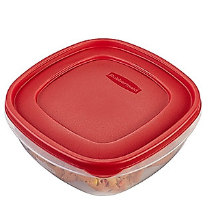Rubbermaid Easy Find Lids Food Storage Container, 4-Piece Set, Red (1787251)
