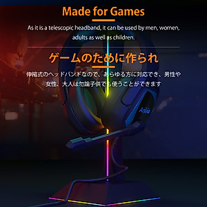 Anivia Gaming Headset with Microphone, Noise Cancelling Stereo Wired Headset Compatible with PC, PS4, PS5, Xbox One, Laptop, Nintendo NES, Over-Ear 3.5mm Headphones with Mic Blue