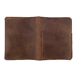 Hide & Drink, Leather Bifold Card Holder, Holds Up to 6 Cards/Organizer/Case/Wallet, Handmade Includes 101 Year Warranty :: Bourbon Brown