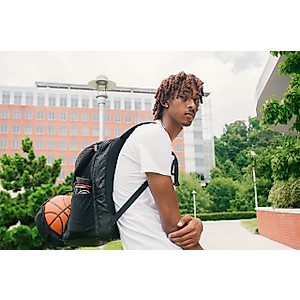 POINT3 New Road Trip Tech Backpack - Basketball Backpack with Waterproof Laptop Sleeve - Every Compartment You Need for Ball, Gear, Shoes, Books & Laptops (Black)