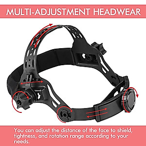 Weldsamurai Face Shield for Grinding, Multi-Purpose Safety Mask Shade 5 - Anti-UV/IR & Anti-Fog & Anti-Scratch Coated Clear Lens