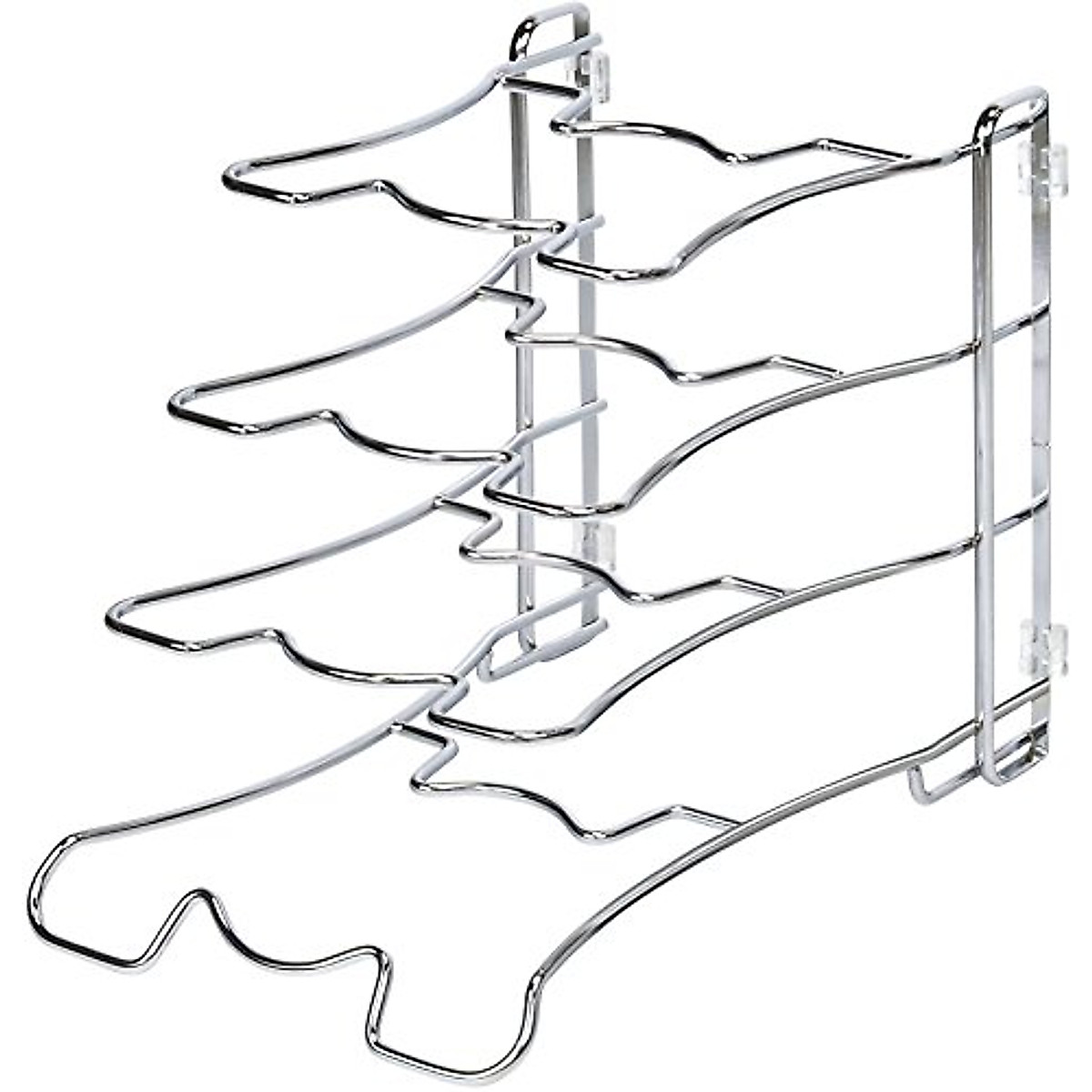 2 Pack - SimpleHouseware Kitchen Cabinet Pan and Pot Cookware Organizer Rack Holder, Chrome