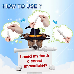 Ninibabie Dog Toothbrush,Plaque and Tartar Remover,Dog Tooth Brushing Kit,Just with Water No Toothpaste Required, Puppy Toothbrush,Cat Toothbrush for Oral Care(12pcs)