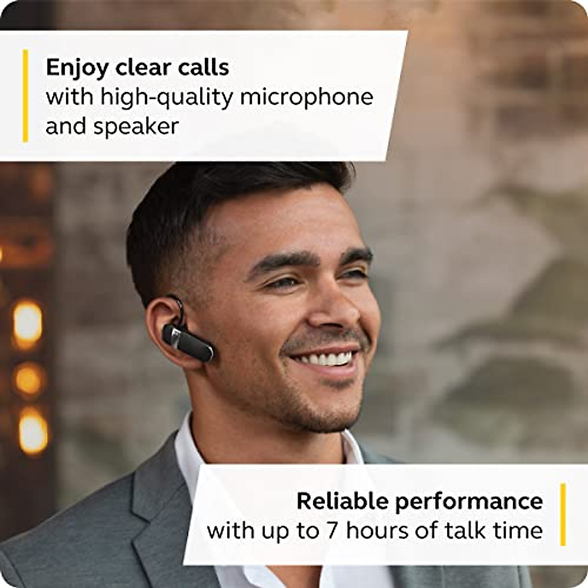 Jabra Talk 15 SE Mono Bluetooth Headset – Wireless Single Ear Headset with Built-in Microphone, up to 7 Hours Talk Time, Media Streaming, Black