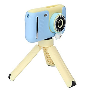 Jeanoko Kids Camera Dual Camera USB Charging Cartoon Kids Selfie Camera Inbuilt Puzzle Games with USB Cable Bracket User Manual for Home Outdoor Use