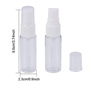 BENECREAT 30 Pack 20ml Fine Mist Spray Bottles Travel Size Bottles Travel Essentials Cosmetic Sample Bottles with 10pcs Plastic Pipettes for Perfume, Essential Oils, Toner