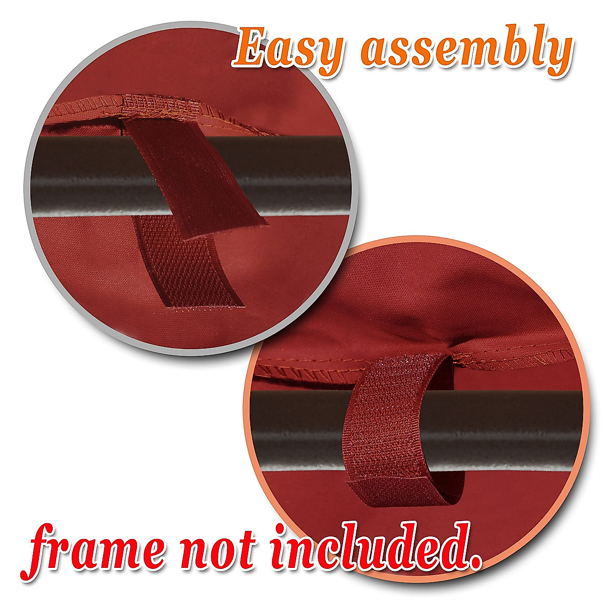 Strong Camel 5FT x 8FT Double Tiered Replacement Canopy Outdoor Grill BBQ Grill Gazebo Replacement Canopy Roof (Burgundy)