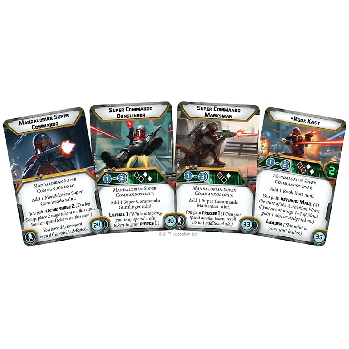 Star Wars: Legion Mandalorian Super Commandos Unit Expansion - Tabletop Miniatures Game, Strategy Game for Kids and Adults, Ages 14+, 2 Players, 3 Hour Playtime, Made by Atomic Mass Games