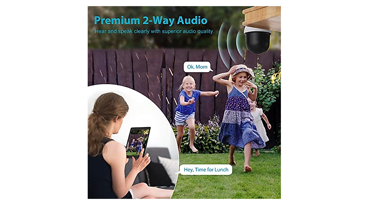 DEKCO 2K Solar Wireless Outdoor Security Camera 360°