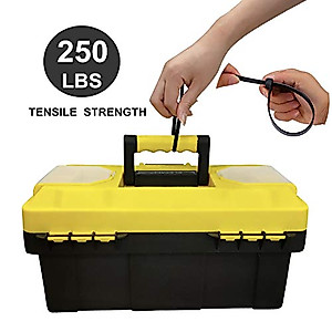 60 Piece Multi-Purpose Ultra Heavy Duty UV Cable Ties,11.8 Inch Width 0.51 Inch, 250 lbs Tensile Strength,Black