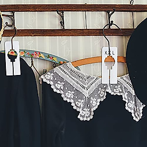 30 Piece White Rectangular Clothing Rack Size Dividers, Rectangular Blank Closet Dividers Hanging, Blank Hanger Separator, Closet Dividers for Clothing Rack (30)