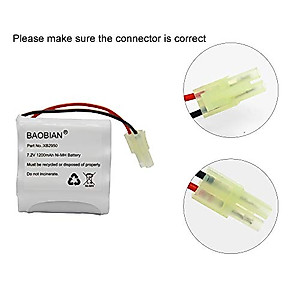 BAOBIAN XB2950 7.2V 1200mAh Ni-Mh Battery Pack Compatible with Shark V2950 V2950A V2945Z V2945 Floor & Carpet Sweeper