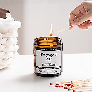 Engagement Gifts for Women - Wedding Candle, Bridal Shower, Bachelorette Party Gift for Bride to Be - Christmas Present for Engaged Couple Fiance, Couples Gift - Hendson Scented Candles