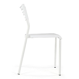 Lucky Theory Humble Crew Lightweight Desk Chair, Plastic, White White 19D x 16W x 30H in
