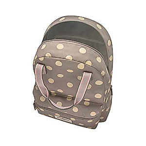 Cath Kidston Backpack Rucksack Button Spot in Grey Oilcloth, Grey, Large