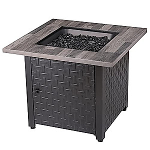 Endless Summer 30-in Black/Grey Tabletop Steel Propane Gas Fire Table