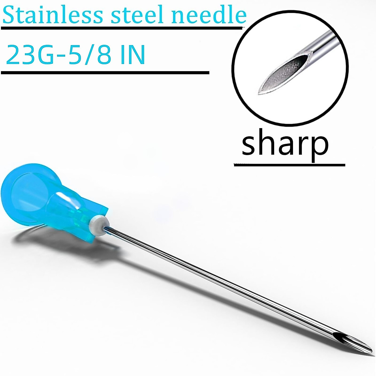 23 Gauge 5/8 Inch Dispensing Lab Supplies Individually Sealed Wrapped - 100 Pack/Box