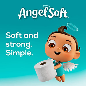 Angel Soft® Toilet Paper, 8 Mega Rolls : 32 Regular Rolls, 2-Ply Bath Tissue, 320 Sheets per Roll, 8 Count, White (Pack of 2)