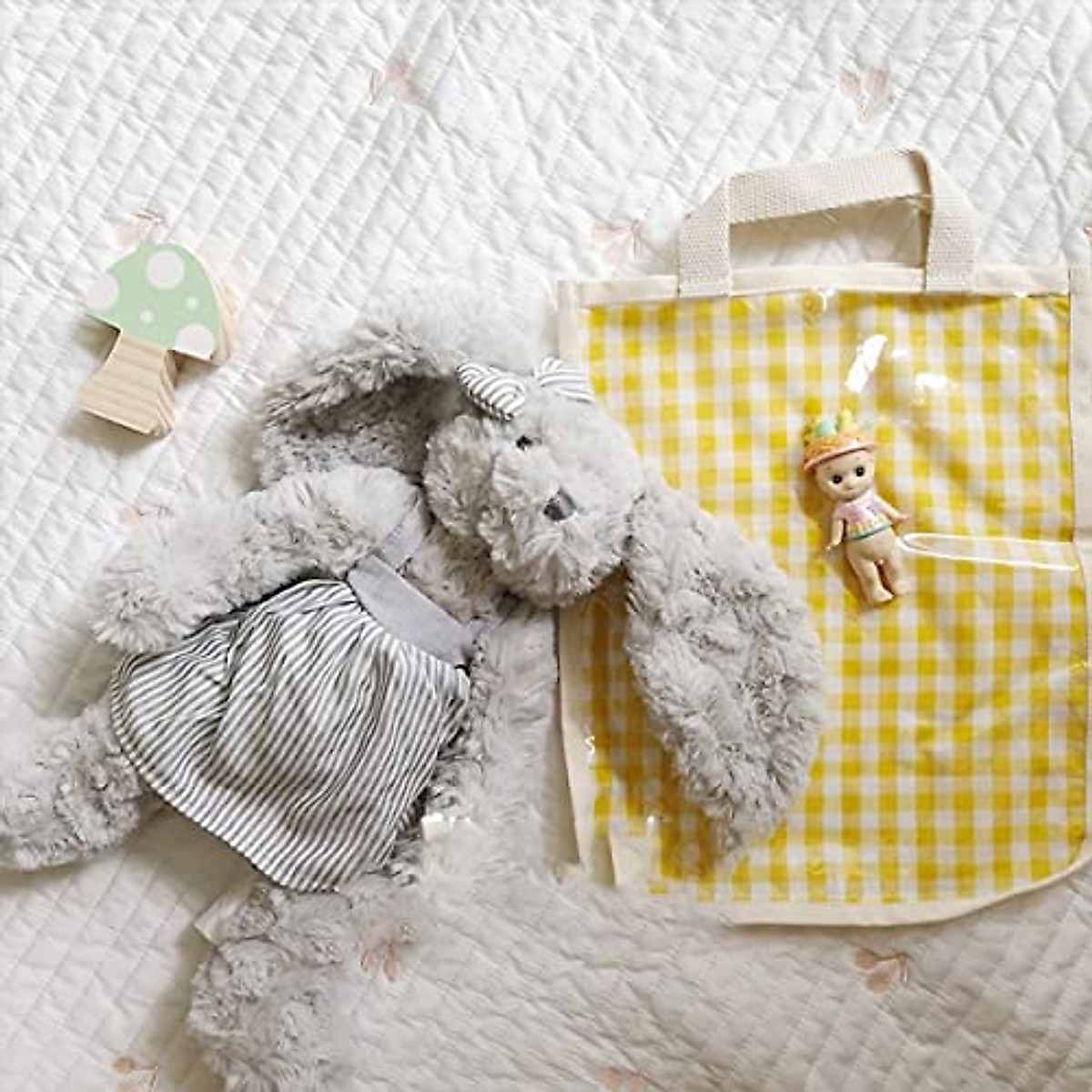 Uvvyui 11.8 Inch Easter Bunny Stuffed Animal, Cute Bunny Rabbit Plush Animal Toy with Long Ears for Kids Toddlers Girls Boys Easter Birthday Gifts (11.8 Inch, Grey)